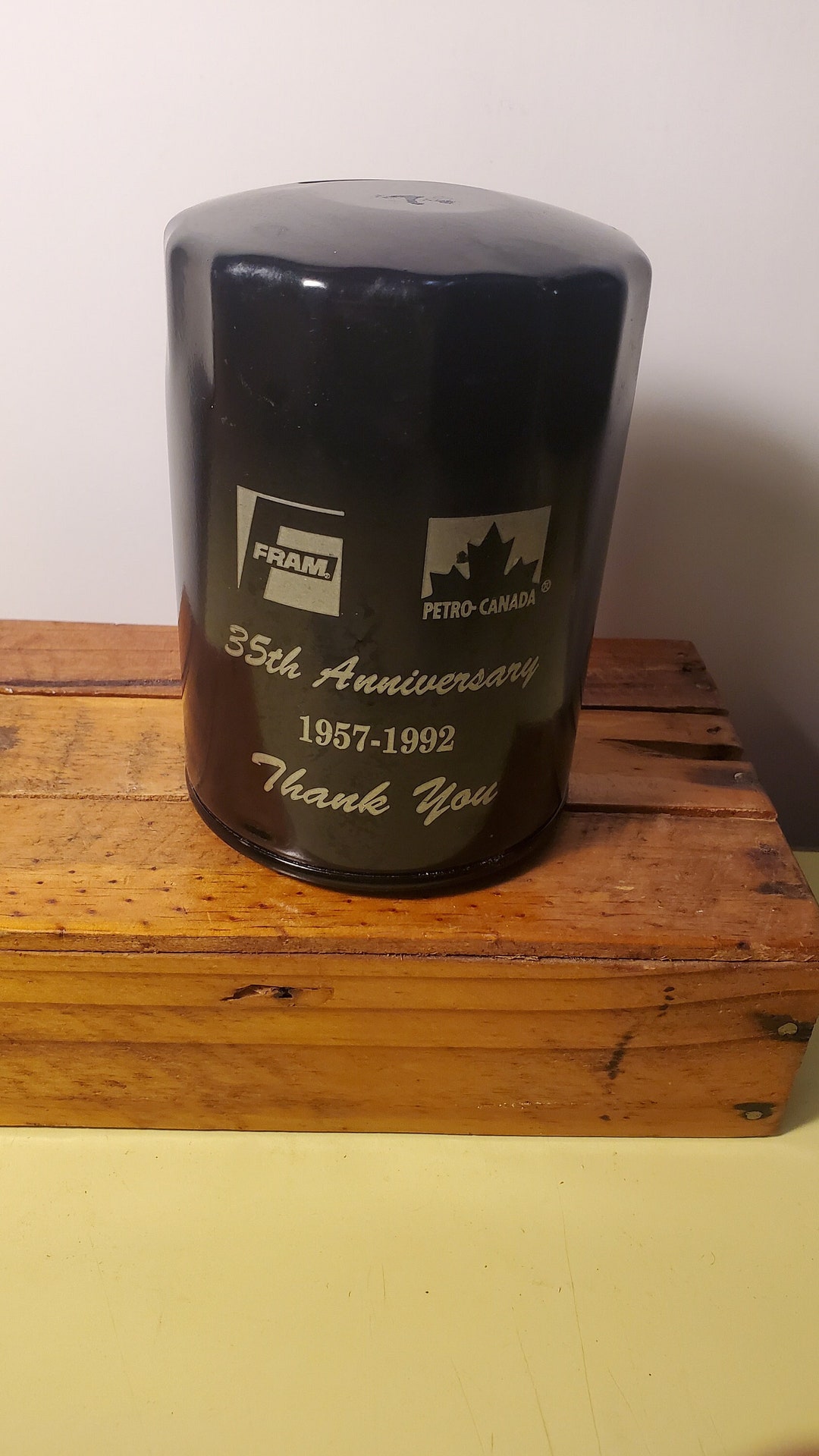 Vintage Fram Oil Filter Coin Bank 35th Anniversary Canadian Tire - Etsy ...