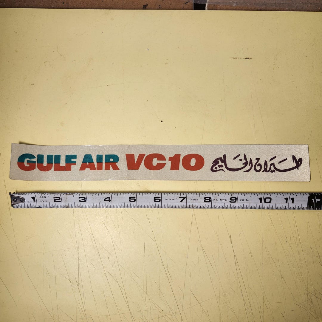 Rare Vintage GULF AIR VC10 Decal - Etsy