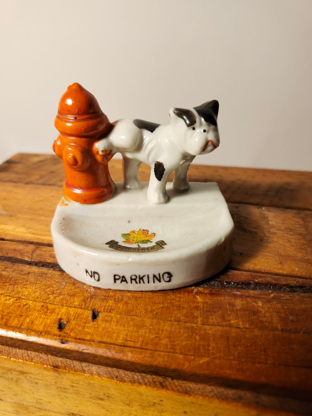Vintage Bulldog and Fire Hydrant No Parking Figurine Ashtray Made in ...