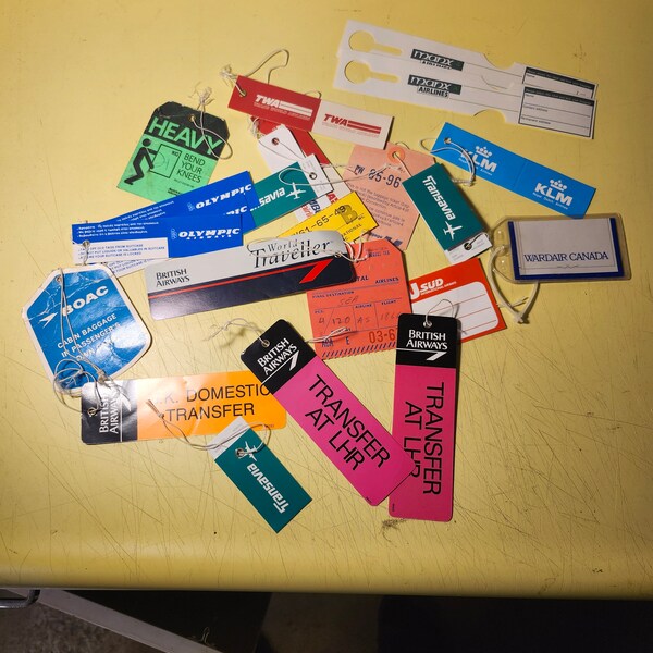 Airline Luggage Tags - Etsy