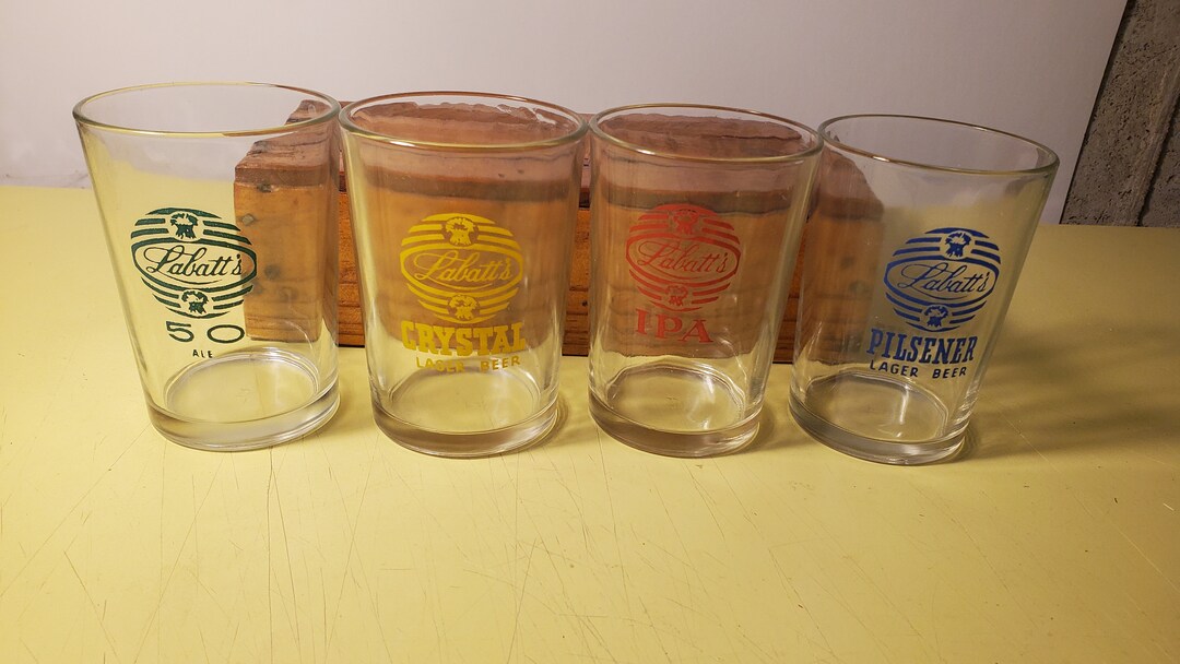 Set of 4 Vintage Beer Glasses. Labatt IPA. Labatt 50. Pilsner. - Etsy