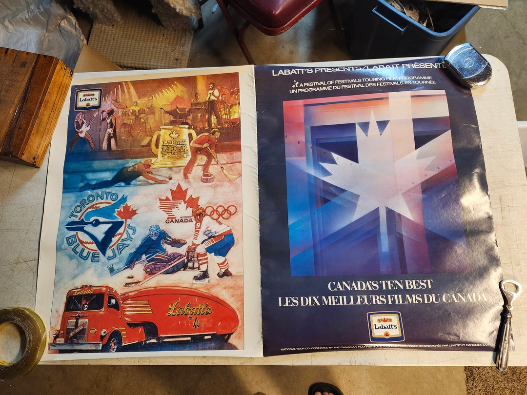 Vintage Labatt Blue Jays Toronto Film Festival Poster 23"x35". Double ...
