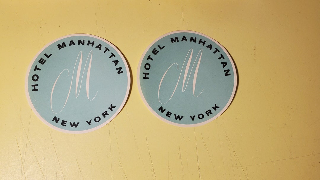 Pair of Vintage Hotel Manhattan Paper Drink Coasters - Etsy