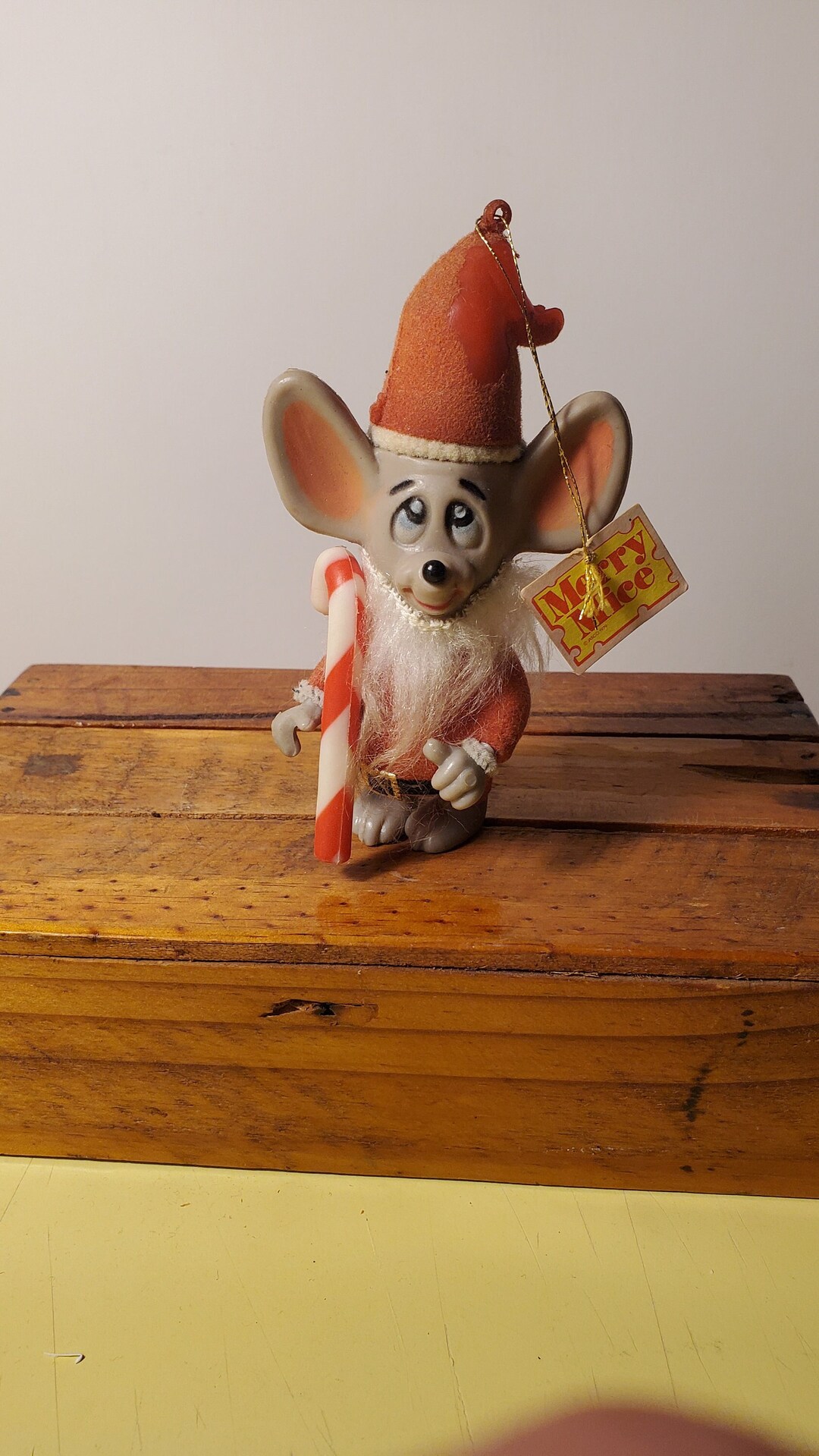 Vintage 1970s Jasco Merry Mice Mouse Flocked Christmas Ornament Hong ...