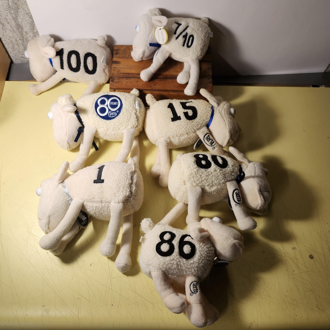 7 SERTA Counting Sheep. Collectible Plush Stuffed - Etsy