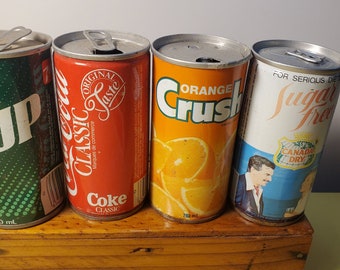 Vintage Pepsi & Coca Cola 280ml Pop Cans. Canada - Etsy