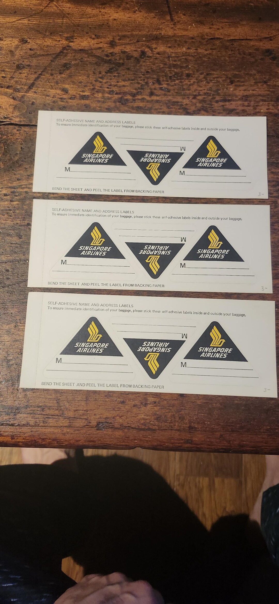 Lot Vintage SIA Singapore Airlines Decal. Sticker. Identification ...