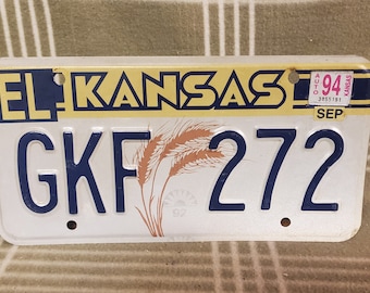 Kansas License Plate Sticker - Etsy