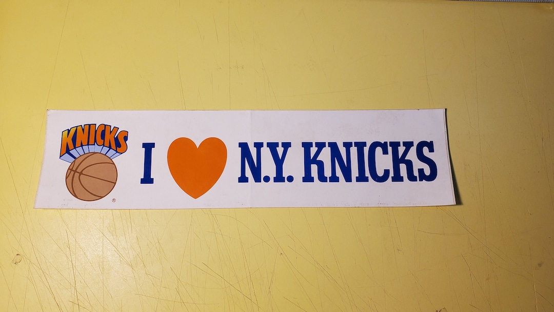Vintage 1980s NBA Basketball Decal New York KNICKS Bumper Sticker Old ...