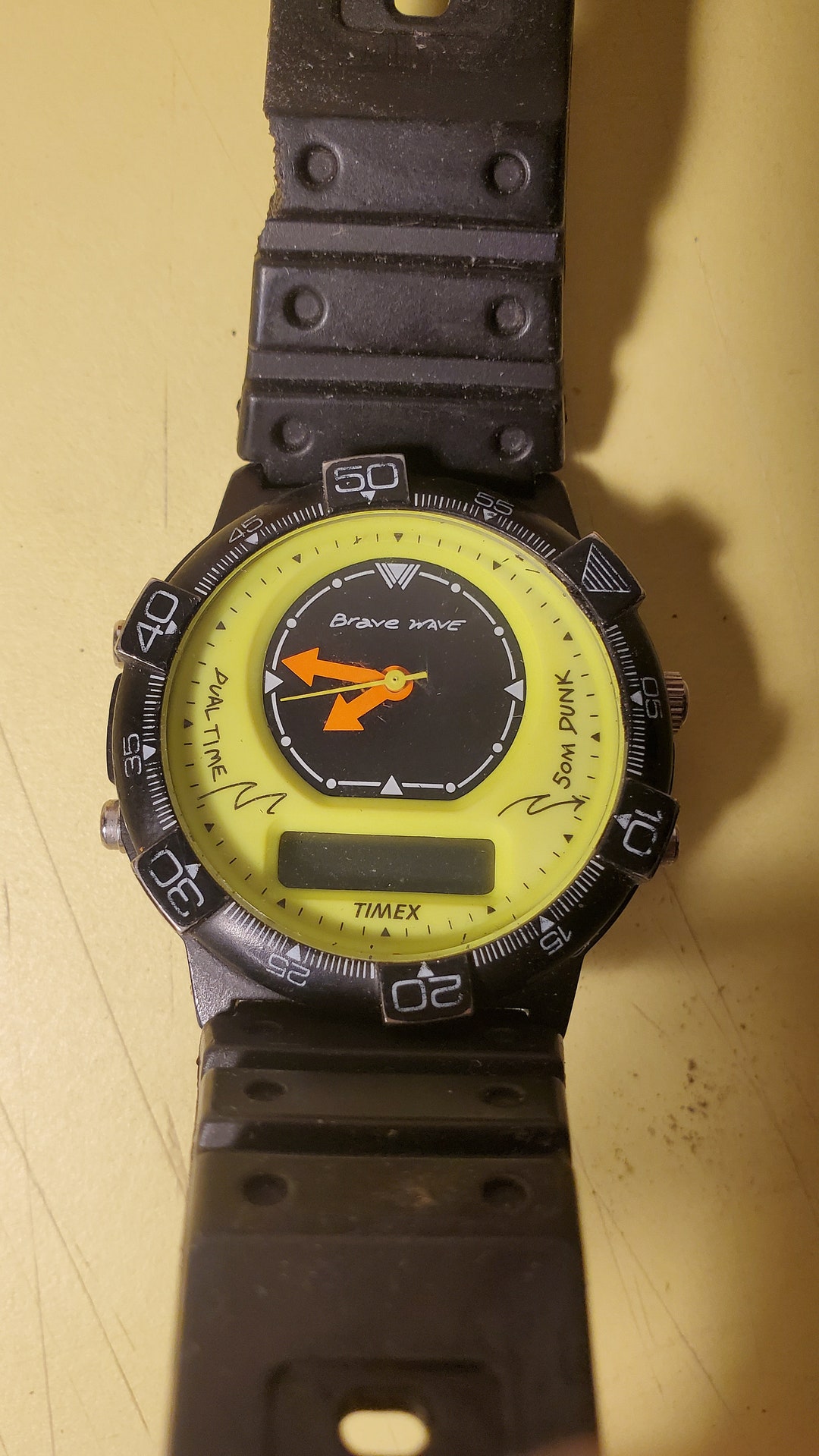 Vintage TIMEX 'brave Wave' Digital/analog Watch - Etsy