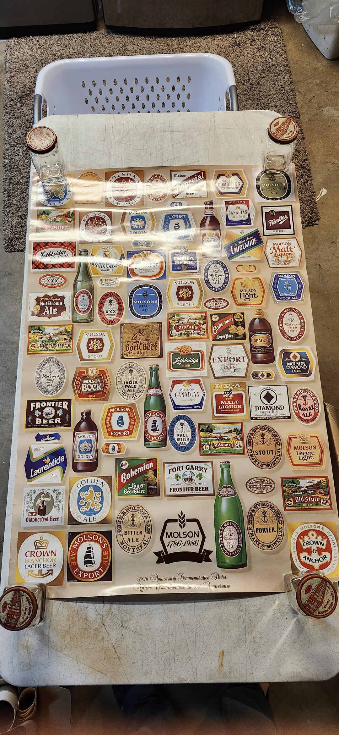 Vintage 200th Anniversary Molson Poster 24"x36". Beer Labels. - Etsy