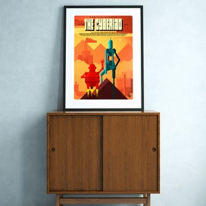 The Cyberiad Poster stanislaw Lem Retro-futuristic Wall Art Cosmic ...