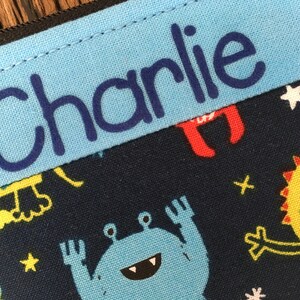 Handmade Fabric Personalised Monster Alien Coin Purse Pouch Wallet for ...