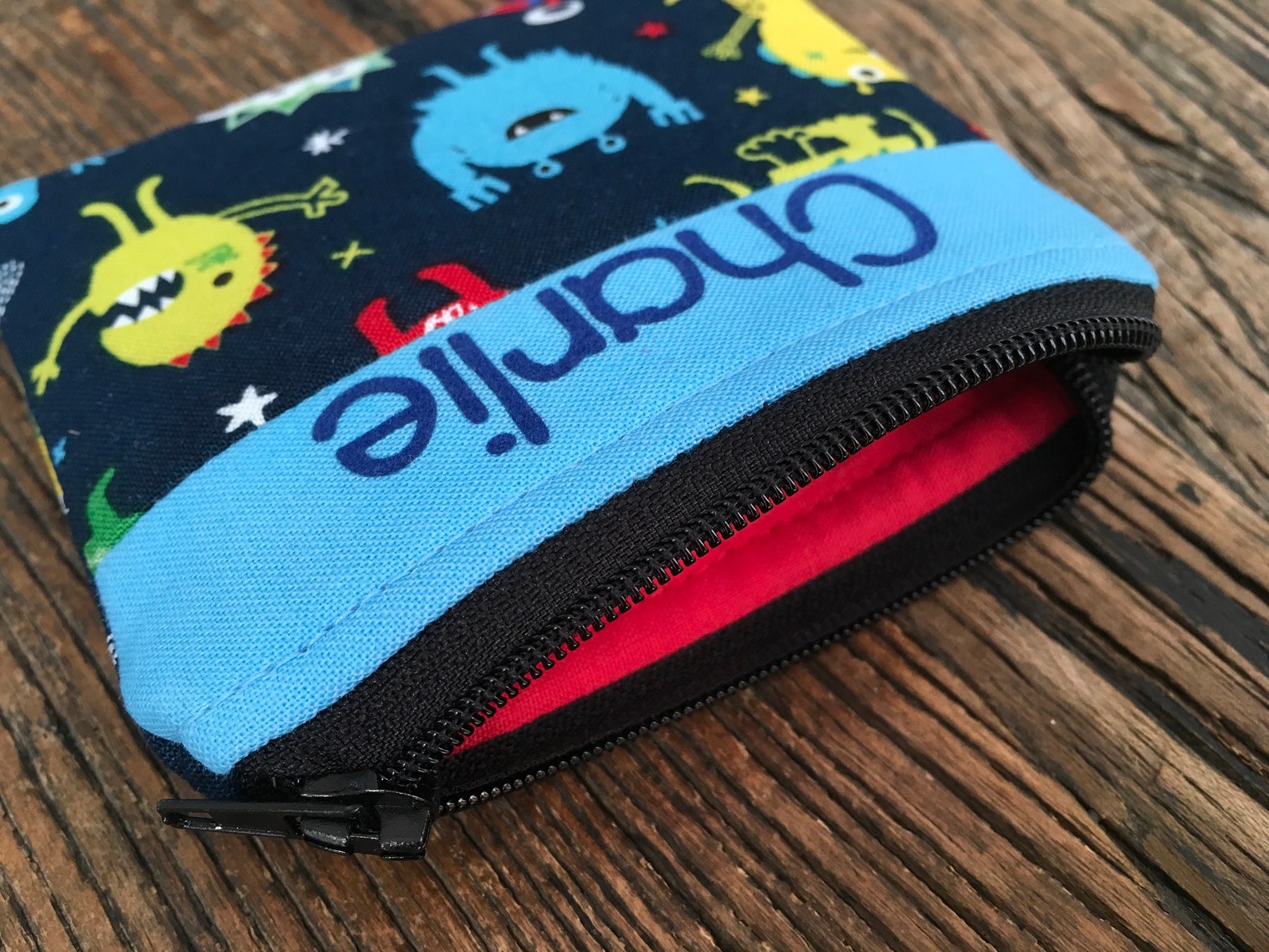 Handmade Fabric Personalised Monster Alien Coin Purse Pouch | Etsy