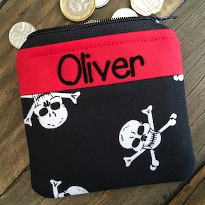 Handmade Fabric Personalised Pirate Coin Purse Pouch Wallet for ...