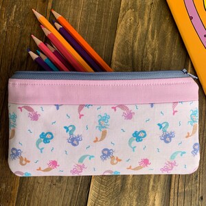 Personalised Mermaid Pencil Case Handmade Back to School Zip Pouch ...