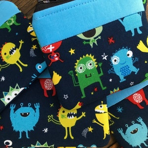 Handmade Fabric Personalised Monster Alien Coin Purse Pouch Wallet for ...