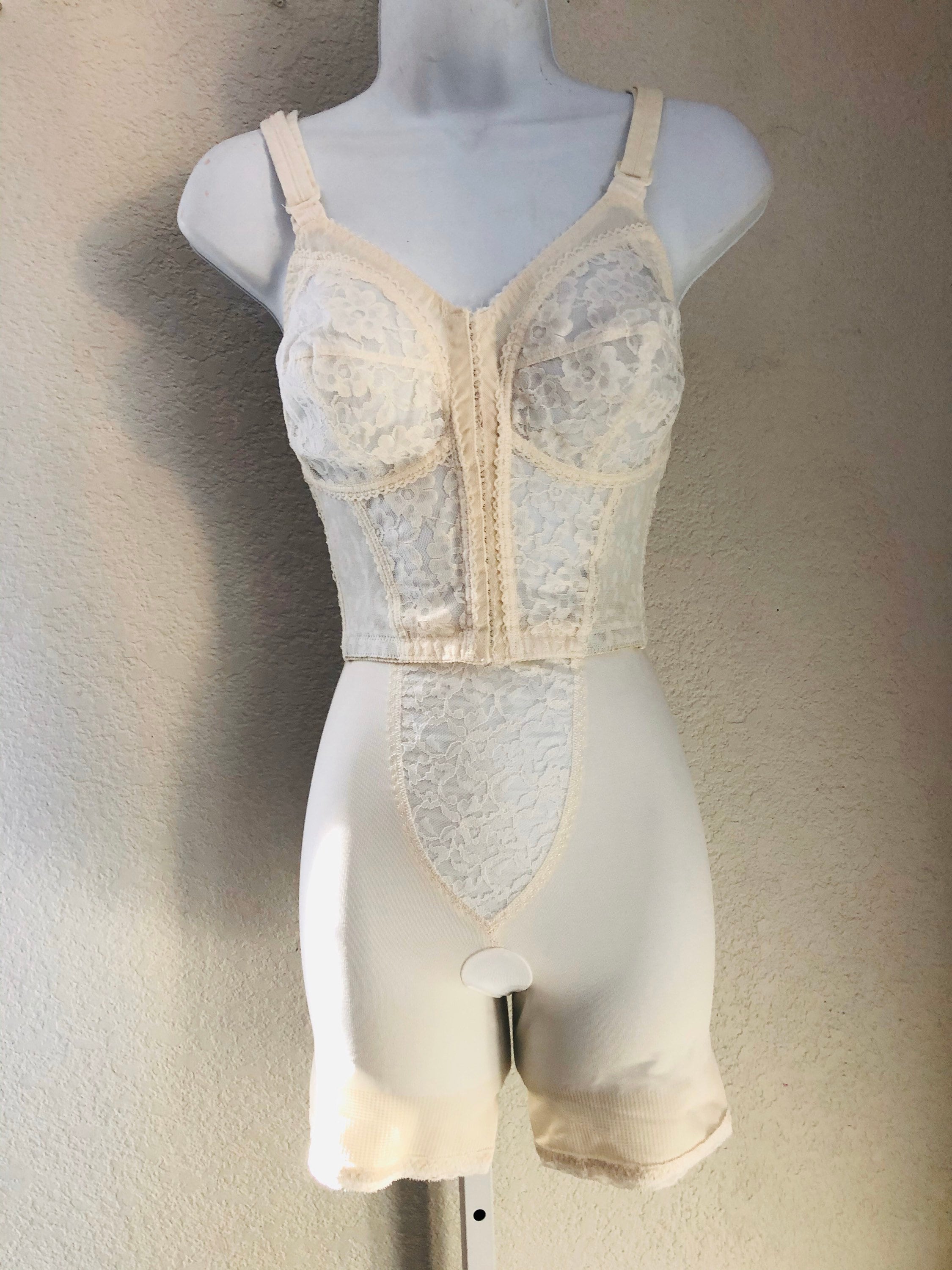 Vintage Sz M Playtex Free Spirit Long Leg Panty Girdle White Etsy