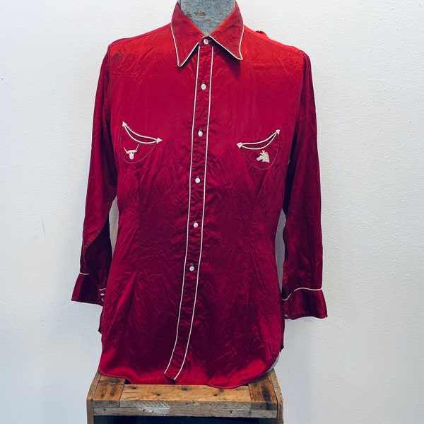 Satin Western Shirt - Etsy