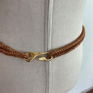 80s Cream Green Orange and Brass Waist Belt. Wide Cinching - Etsy