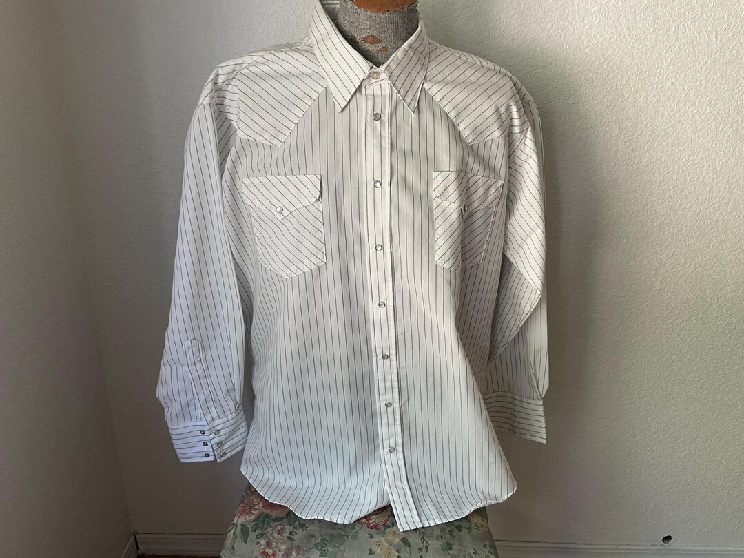 Vintage 2X Men's Ruddock Snap up Shirt. Western. 1980's Permanent Press ...