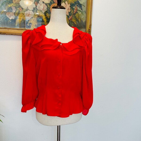 Ruffled Poet Shirt - Etsy