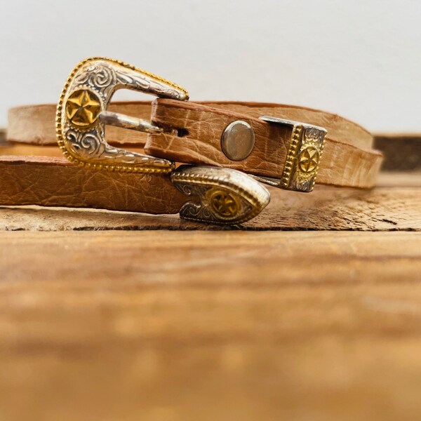 Mens Gold Cowboy Belt - Etsy