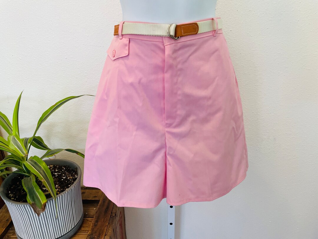1970s Bubble Gum Pink Belted Jantzen Shorts. Cotton Blend. Adorable ...