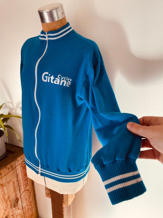 1970s Cycles Gitane Tracksuit top. Blue and white. Fr… - Gem