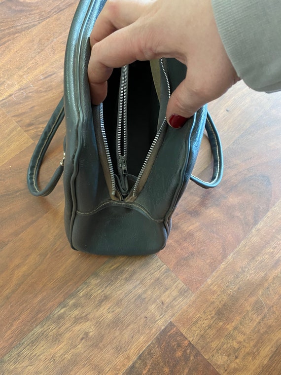 Grey 1970s Chunky mod hand bag. National zipper Co. C… - Gem