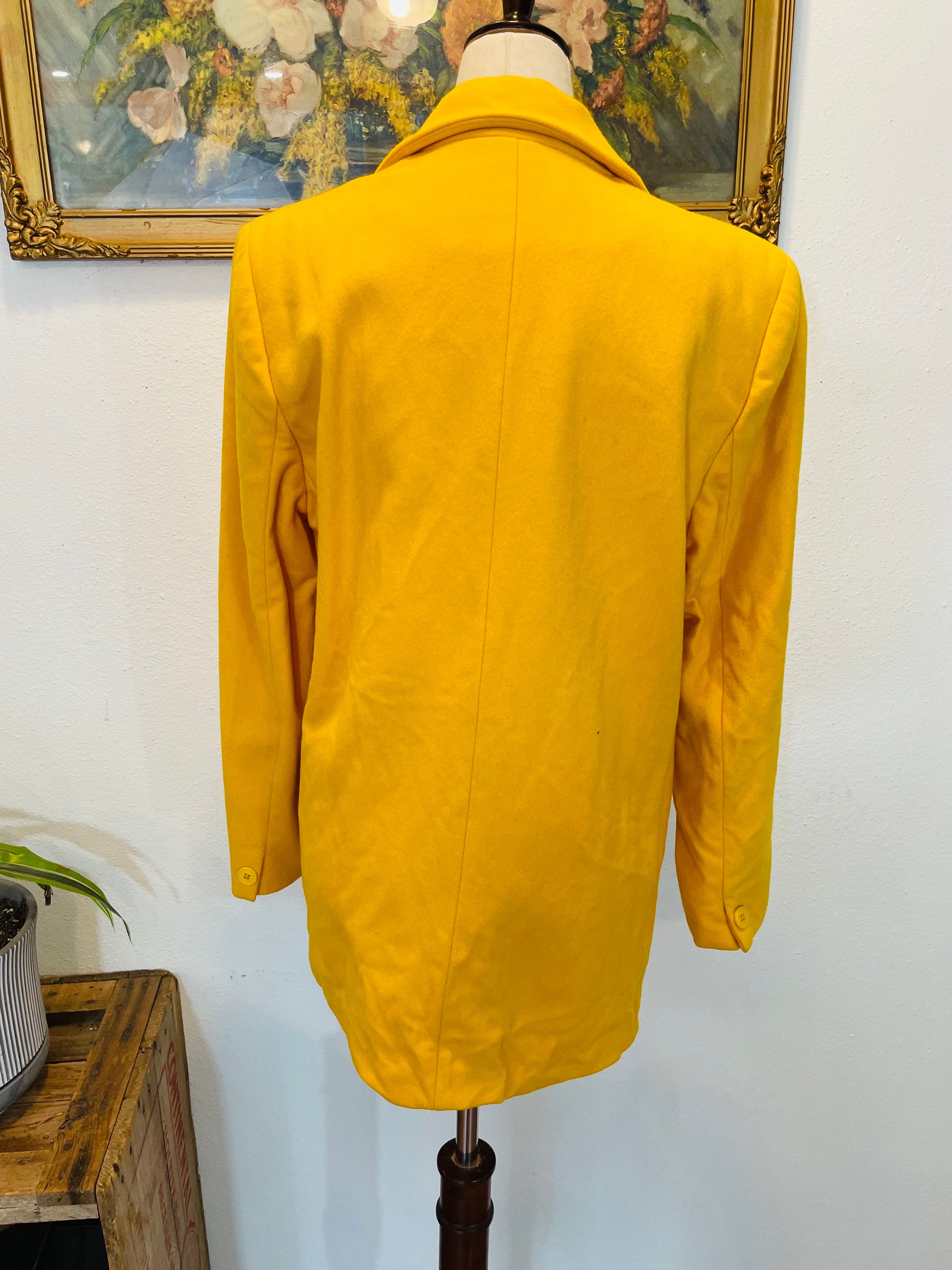 Bright Yellow JH Collectibles Blazer. 1980s Button Down Bright Yellow JH Collectibles Blazer. 1980s Button Down
