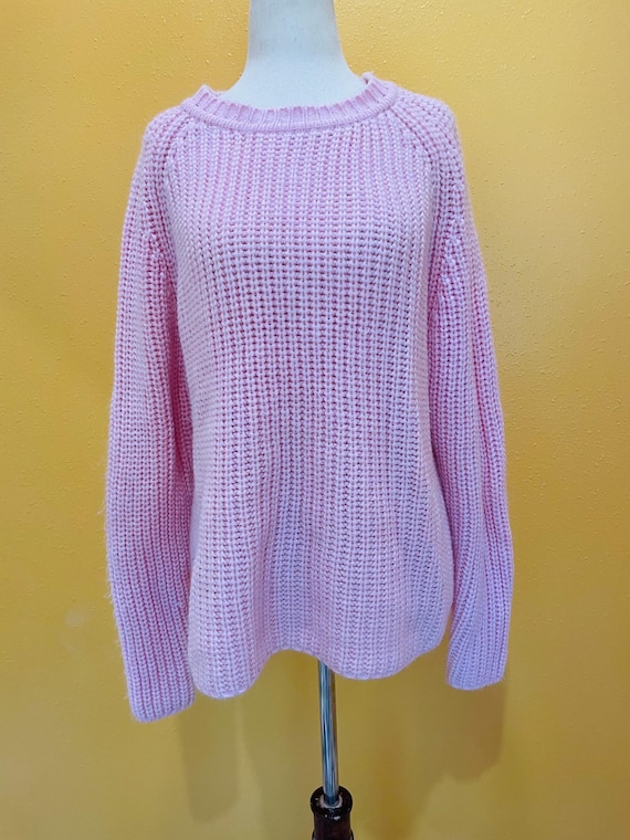 Vintage pink sweater, oversized - Gem