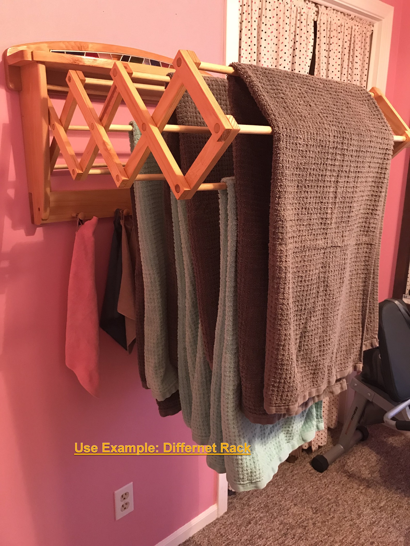 Modern Look White Wall Hanging Drying Rack shown on - Etsy