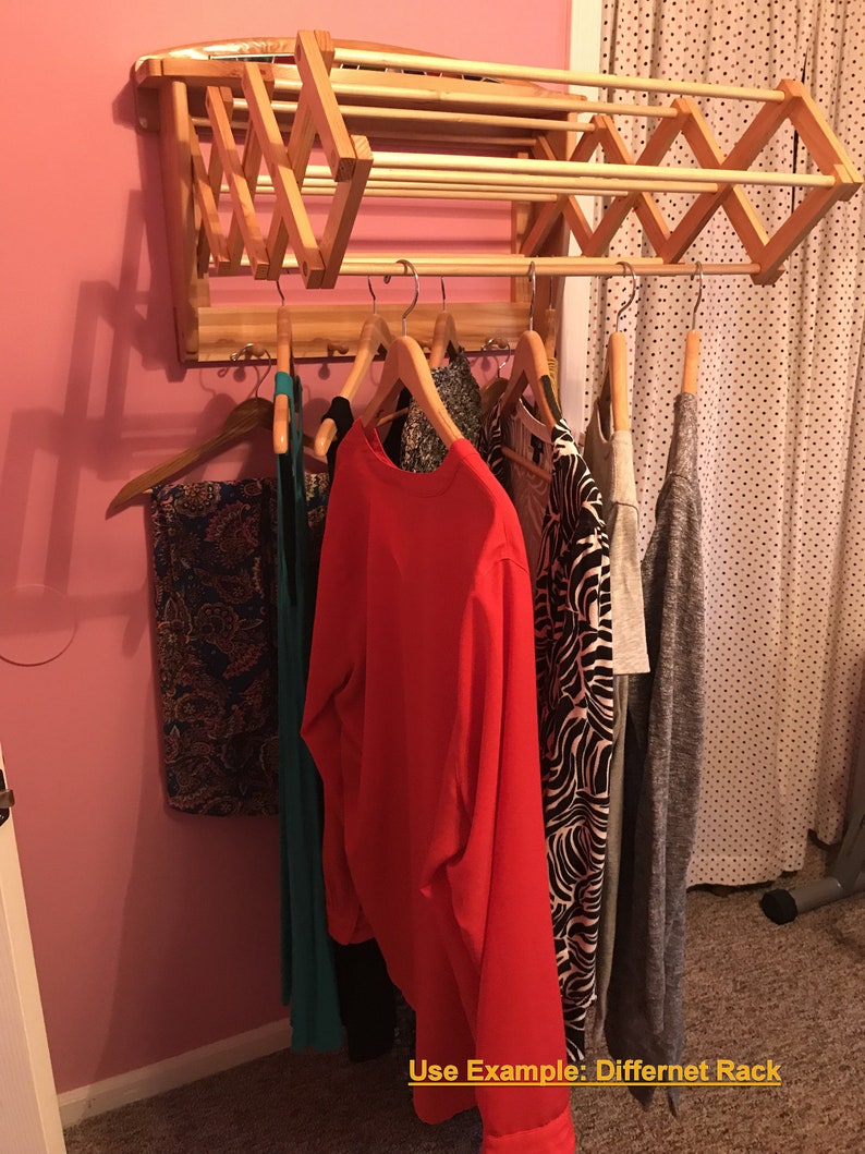 Unfinished Modern Look Wall Hanging Drying Rack - Etsy