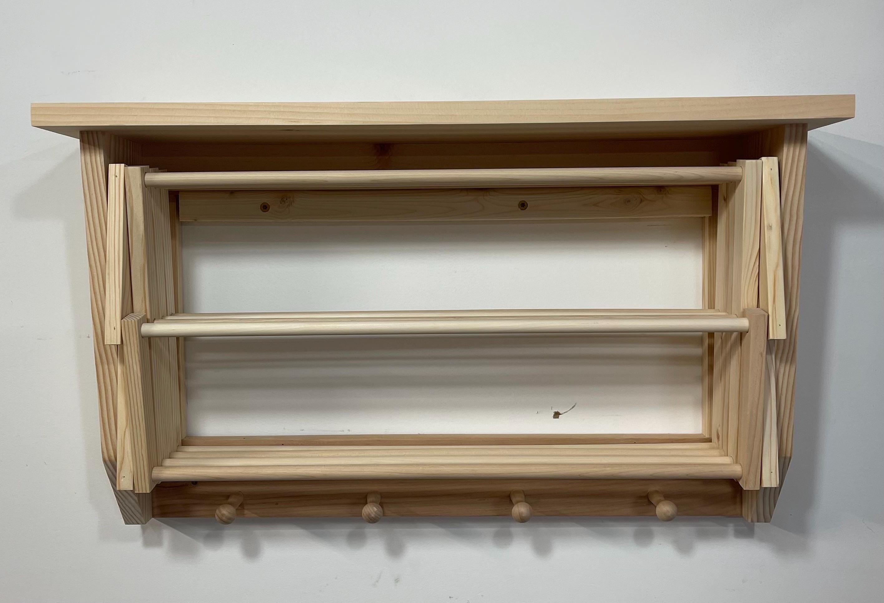 Unfinished - Modern Look - Wall Hanging Drying Rack - Etsy