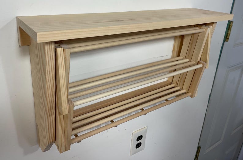 Unfinished - Modern Look - Wall Hanging Drying Rack - Etsy