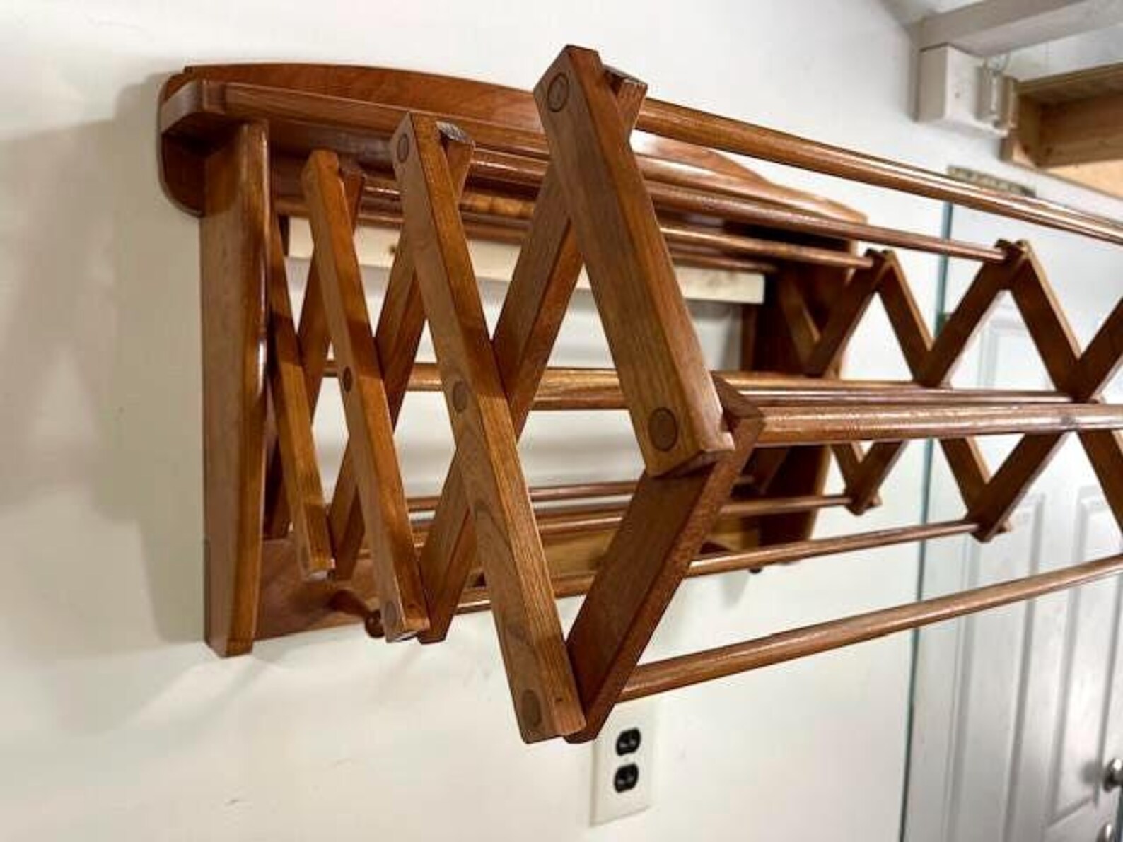 Cherry Wood Wall Hanging Drying Rack 100% Cherry Has Polyurethane on It ...