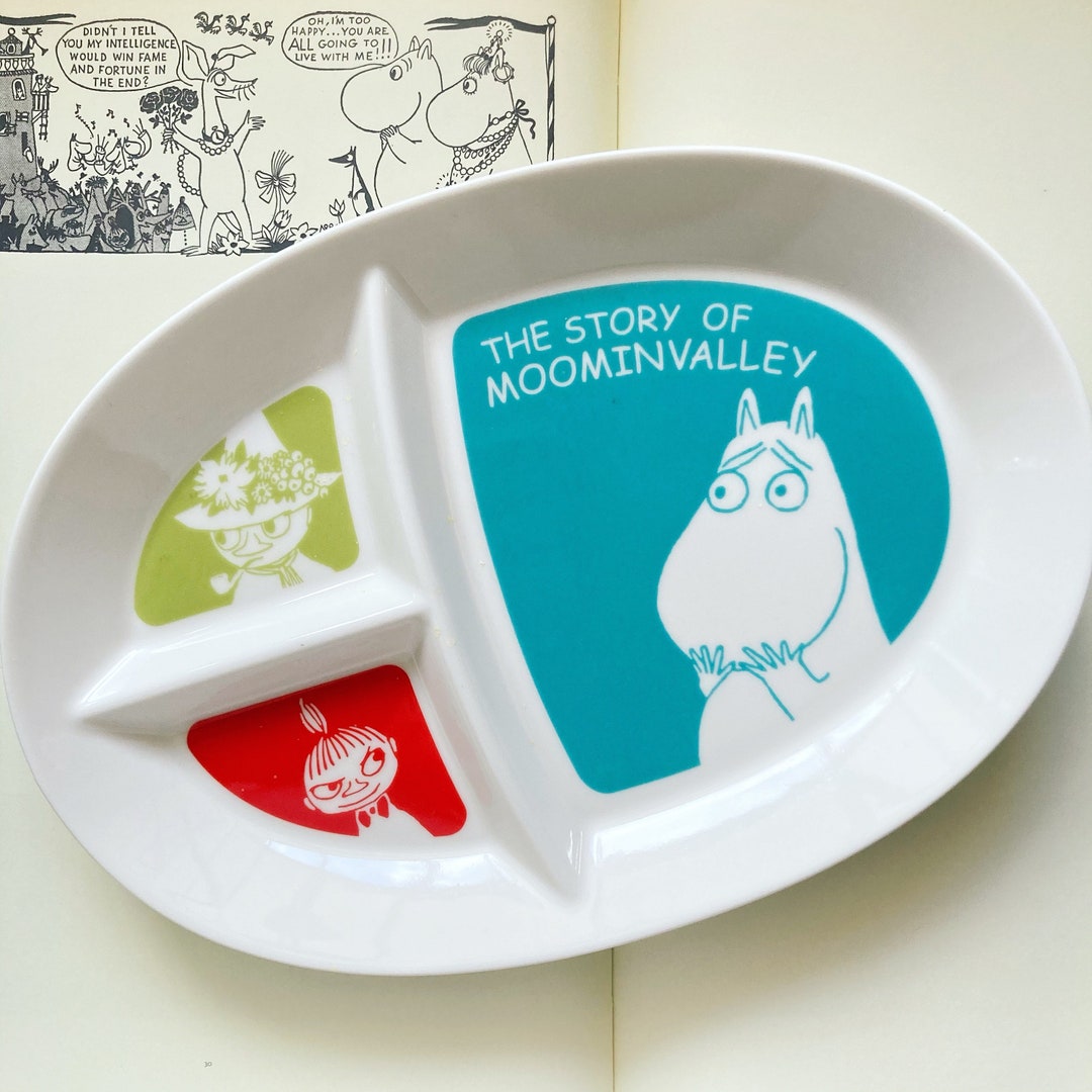 Kawaii Moomin With Snufkin & Snorkmaiden Cermaic Porcelain Meal Plate ...