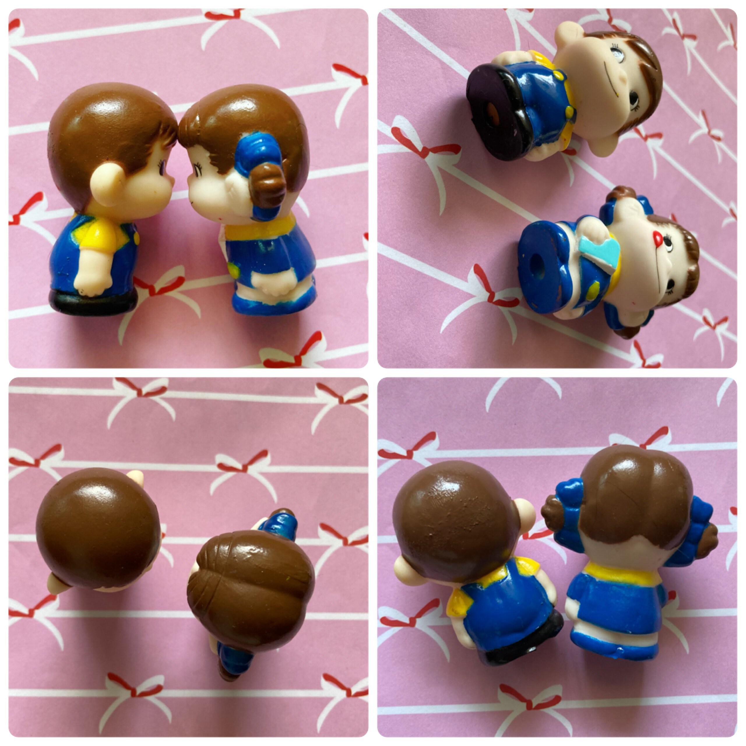 Kawaii Milky Peko & Poko mini rubber toys / Christmas version | Etsy