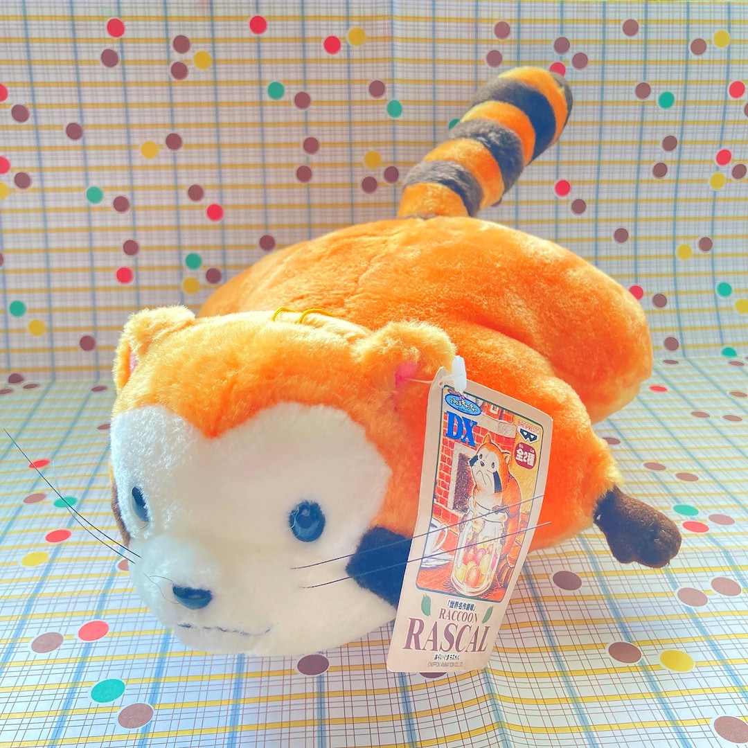 Kawaii Vintage Rascal the Raccoon Anime Plush Doll Pluhie Toy From ...