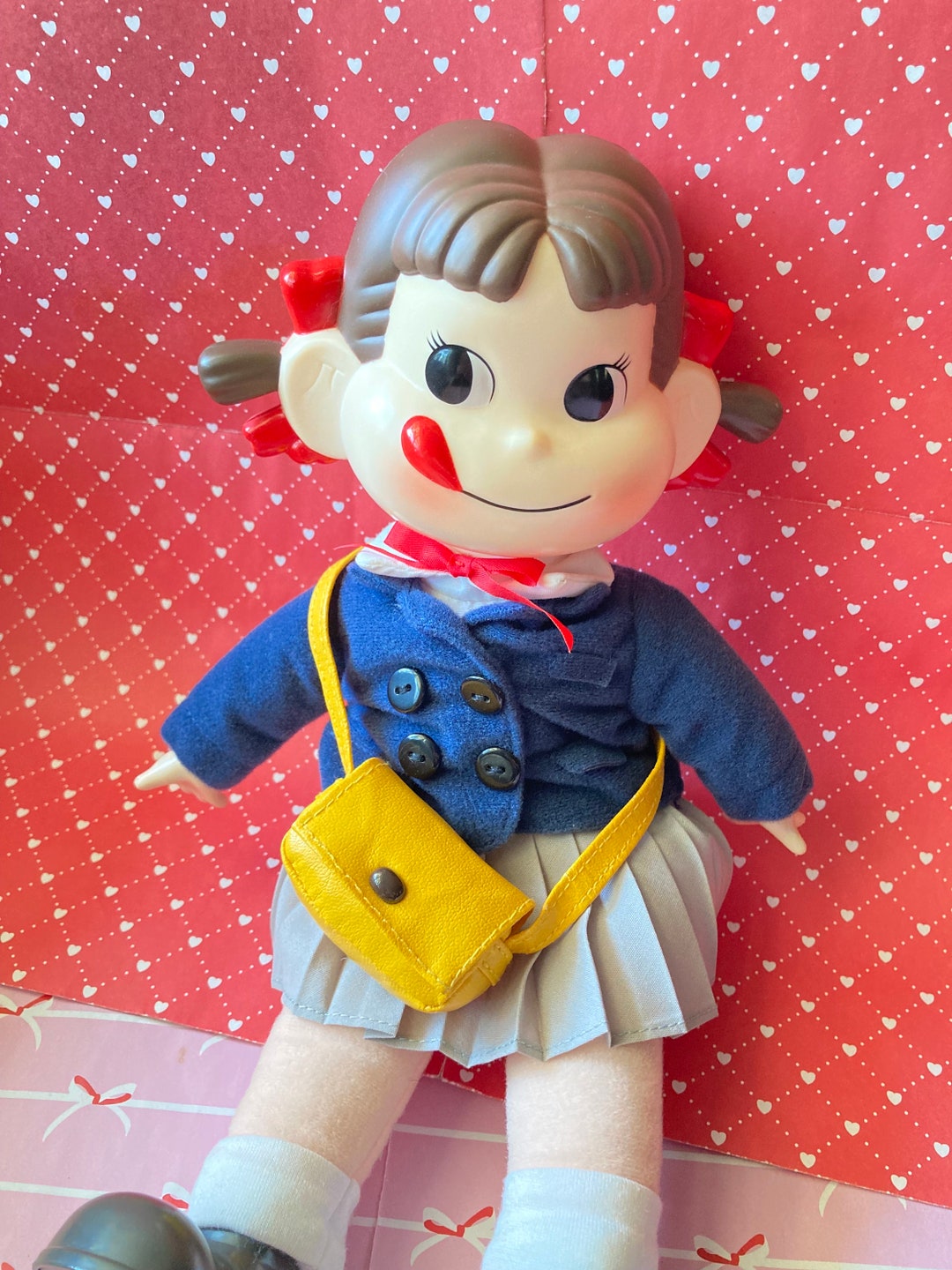 Kawaii Milky Peko Chan in Japanese Student School Uniform Doll Toy From Fujiya Japan - Etsy