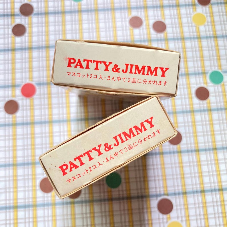 Kawaii Sanrio Patty & Jimmy 1976 Vintage Charm Toy Set Morinaga Caramel ...