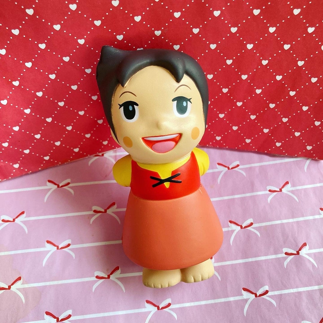 Cute Retro HEIDI Girl of the Alps Classic Toys Hard Squishy Toy Rubber ...