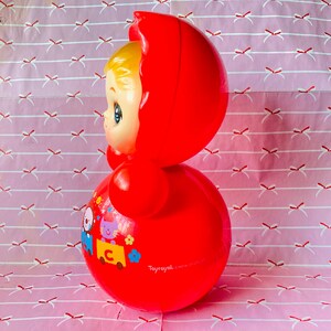 Kawaii Vintage Retro Red Roly Poly Doll Toy From Japan Kitschy Kitsch ...