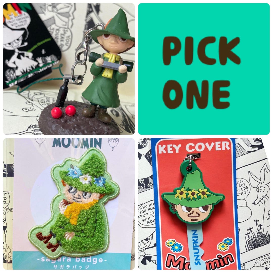 Kawaii Snufkin Brooch Fabric Pin or PVC Figure Toy Charm Mobile Phone ...