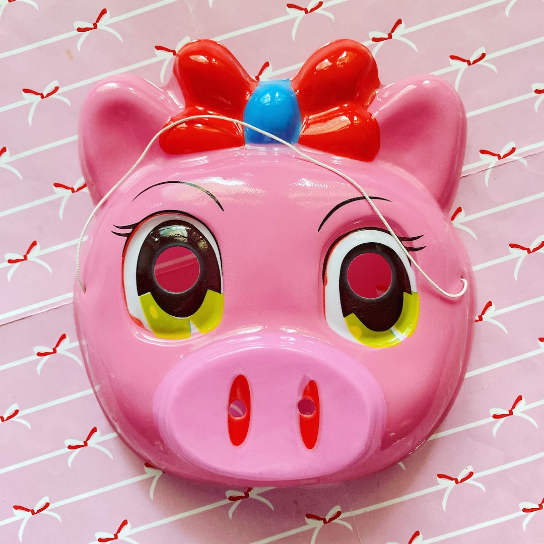 SALE Kawaii Tonde Burin / Buurin Flying Pig Anime Pink Plastic Mask Toy ...