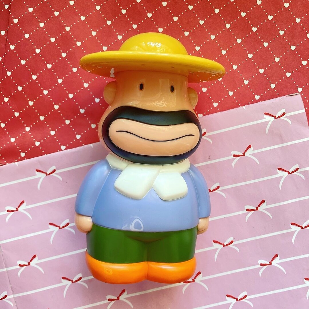 Kawaii "uncle Carl" a Meiji Japanese Corn Snack Mascot : Plastic Toy / Plastic Figurine / Piggy ...