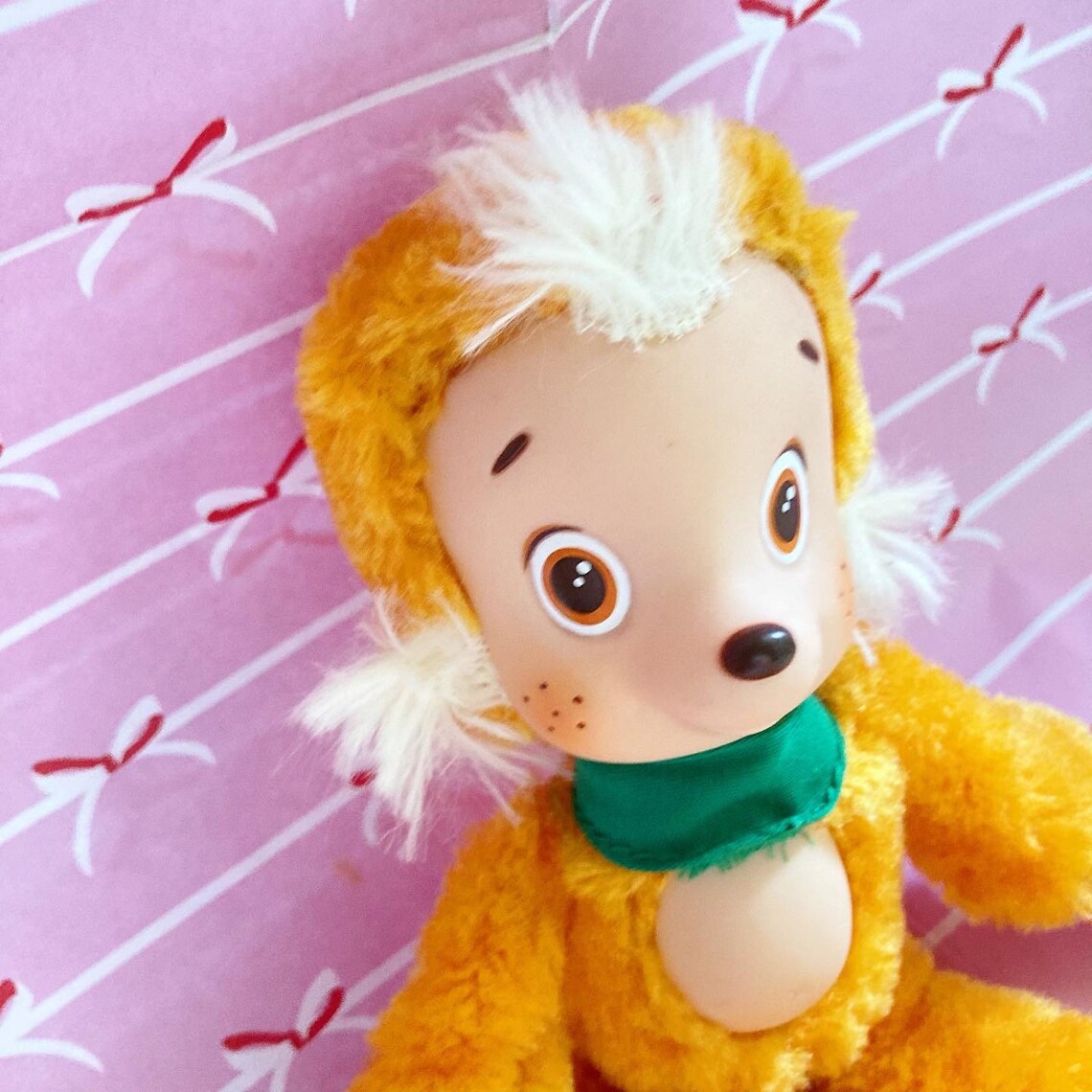 Vintage Osaru No Pokke Monkey Rubber Face Plush Doll Japanese NHK TV ...