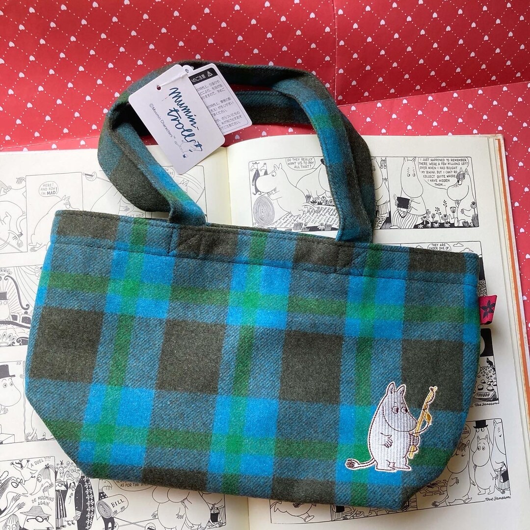 Kawaii Moomin Mumin Troll Tartan Plaid Flannel Handbag From - Etsy