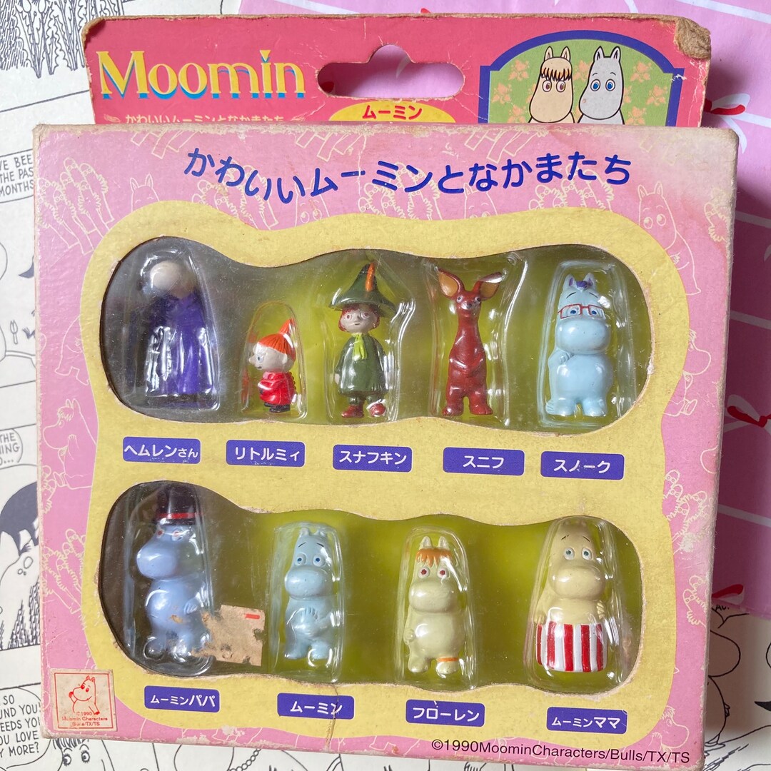 Kawaii RARE Moomin Family Mini Miniature Figures Set for Moomin House ...